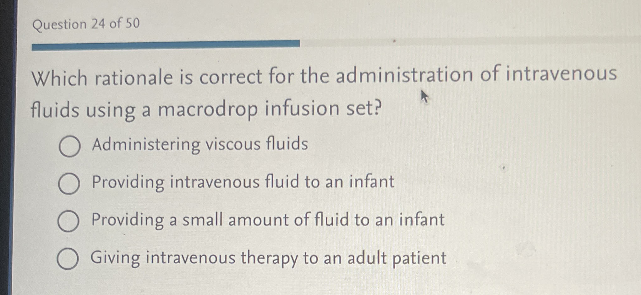 Solved Question 24 ﻿of 50Which rationale is correct for the | Chegg.com