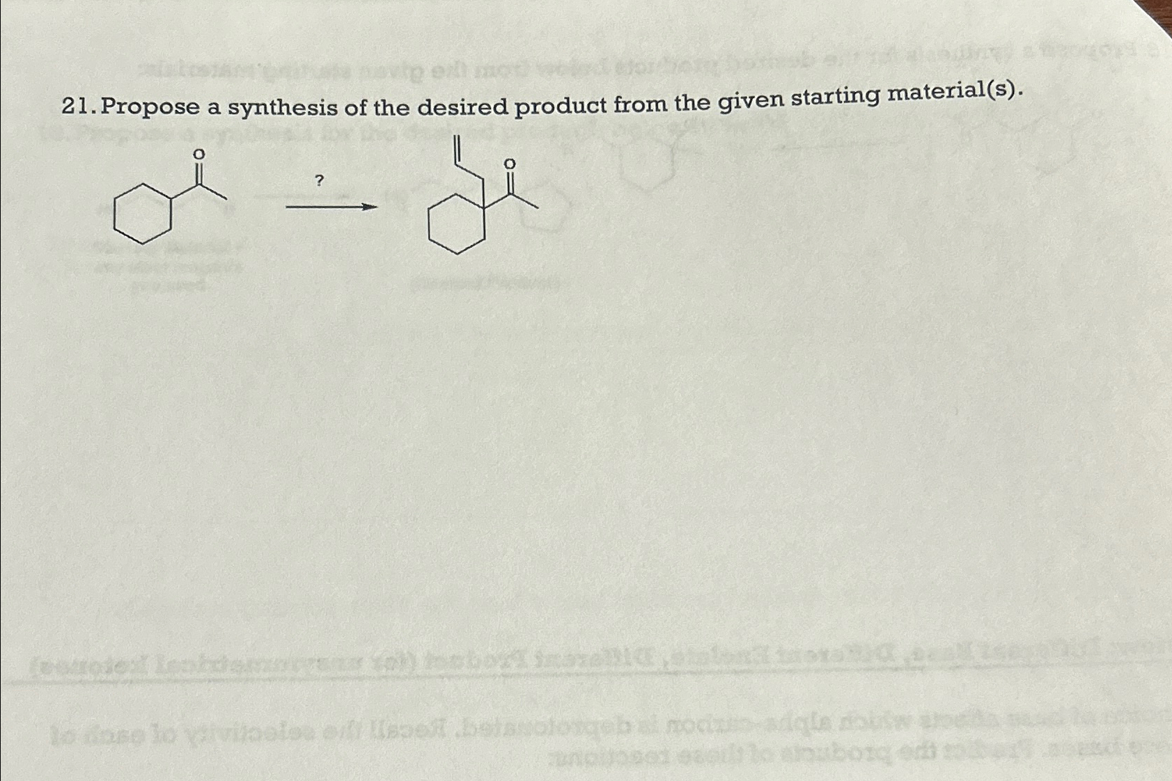 Propose a synthesis of the desired product from the | Chegg.com