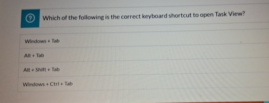 Solved (7) ﻿Which of the following is the correct keyboard | Chegg.com