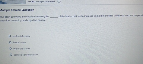 ||11117 ﻿of 33 ﻿Concepts completedMultiple Choice | Chegg.com