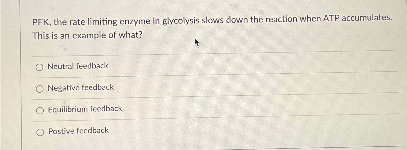 Solved PFK, ﻿the rate limiting enzyme in glycolysis slows | Chegg.com