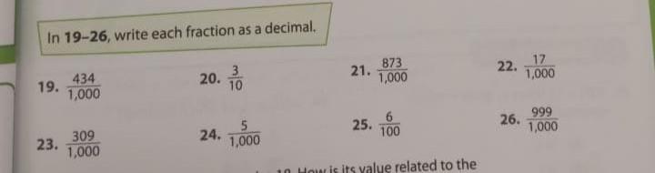 Solved In 19-26, write each fraction as a decimal. 21. 873 | Chegg.com