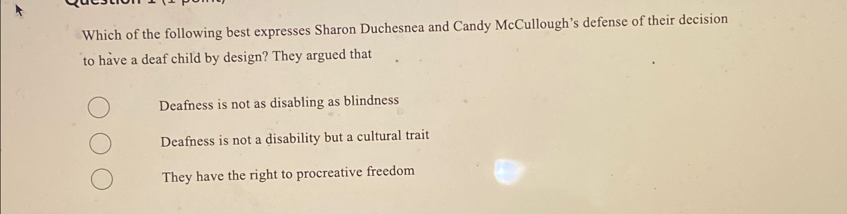 Solved Which of the following best expresses Sharon | Chegg.com