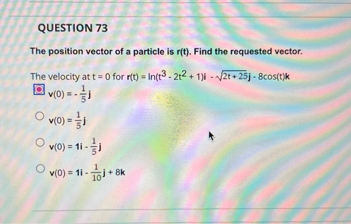 Solved The position vector of a particle is r(t). Find the | Chegg.com