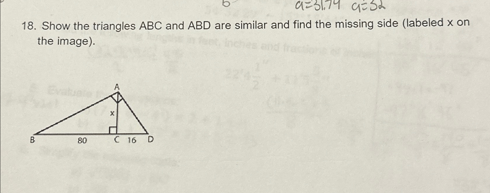 Solved Show the triangles ABC and ABD are similar and find | Chegg.com