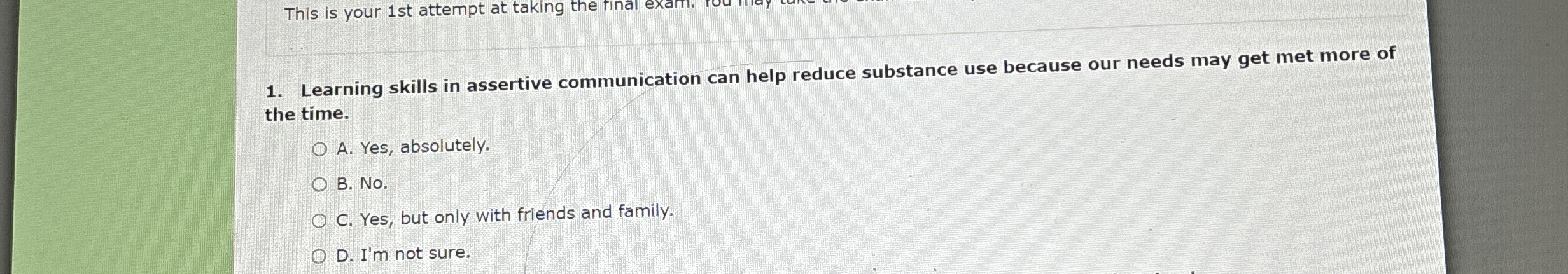 Solved Learning skills in assertive communication can help | Chegg.com