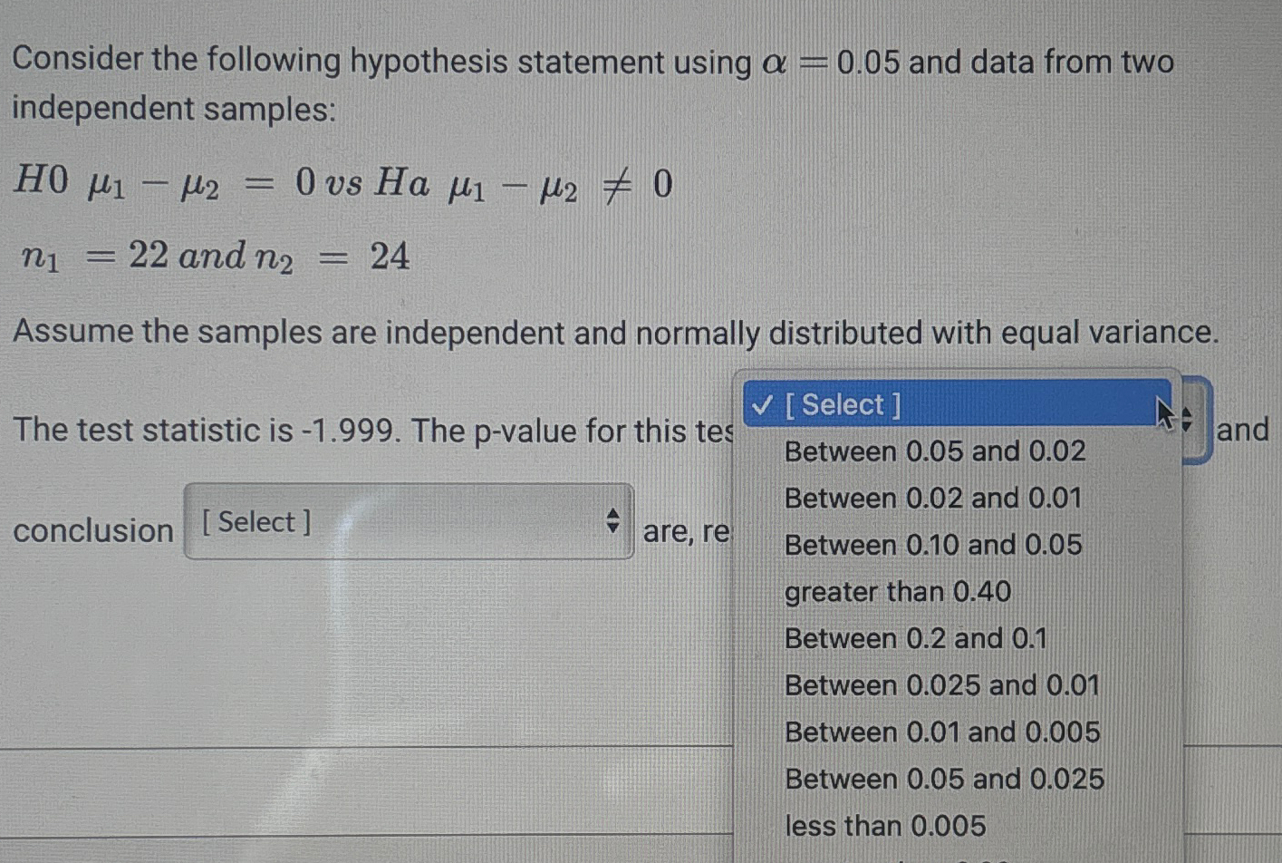 Solved Consider the following hypothesis statement using | Chegg.com