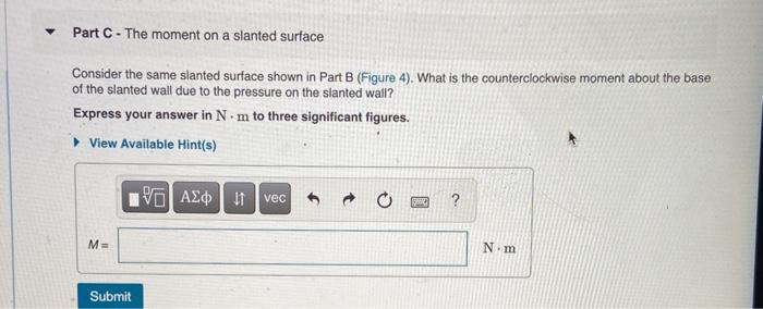 Solved Part B - The force on a slanted surface Now | Chegg.com