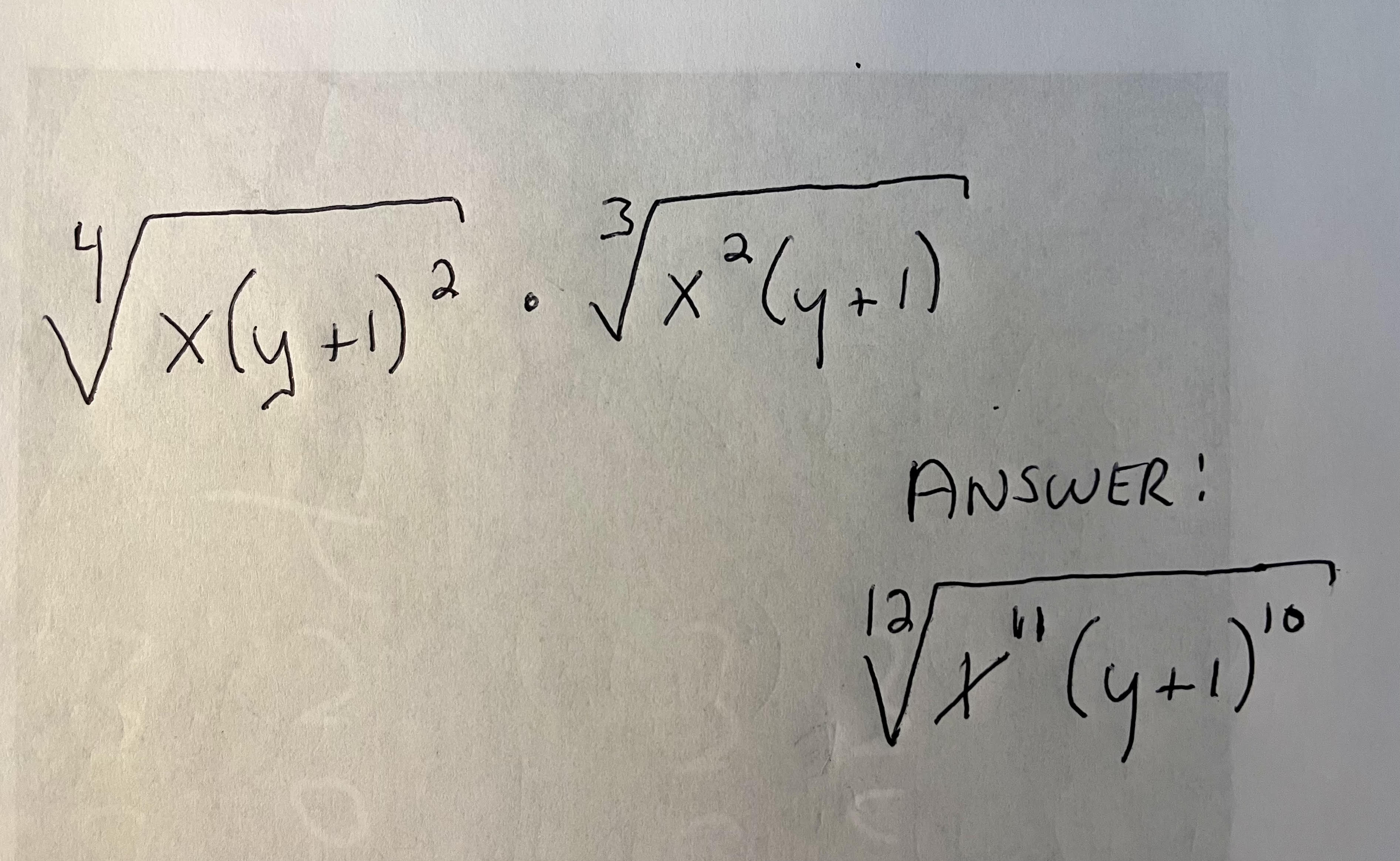 Solved x(y+1)24*x2(y+1)3ANSWER:x11(y+1)1012How do they | Chegg.com