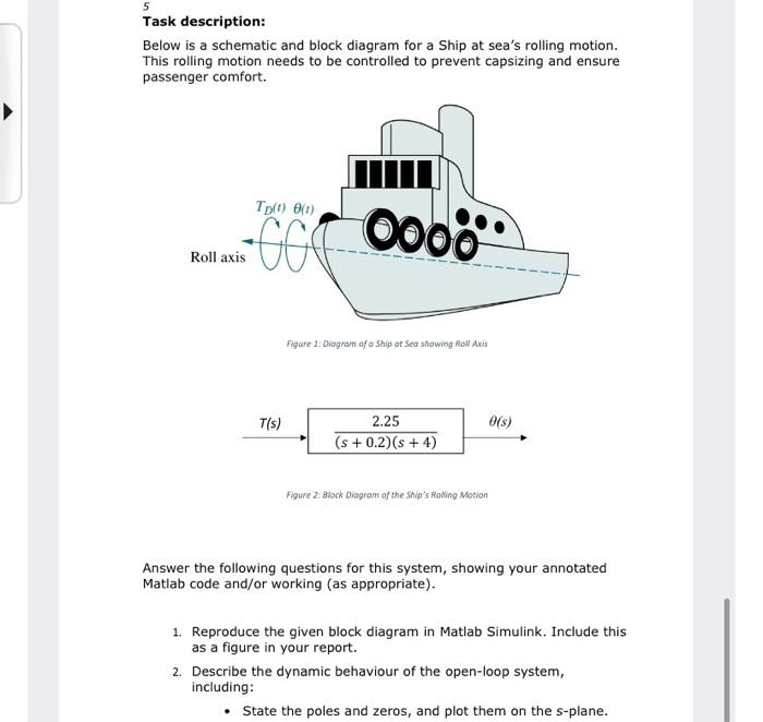 Task description: Below is a schematic and block | Chegg.com
