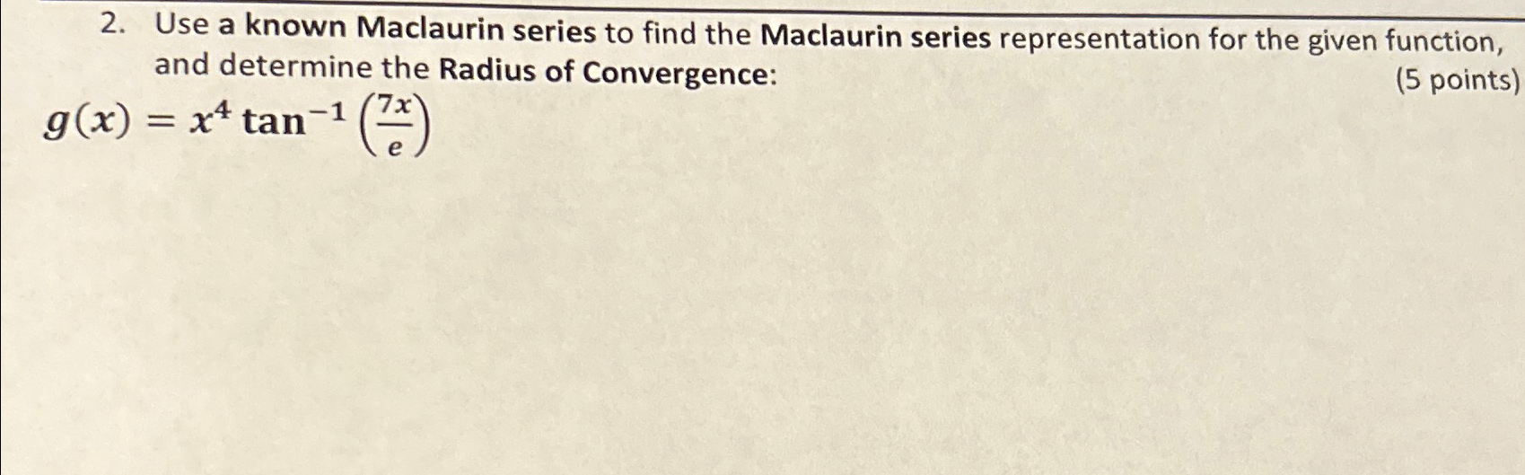 Solved Use a known Maclaurin series to find the Maclaurin | Chegg.com