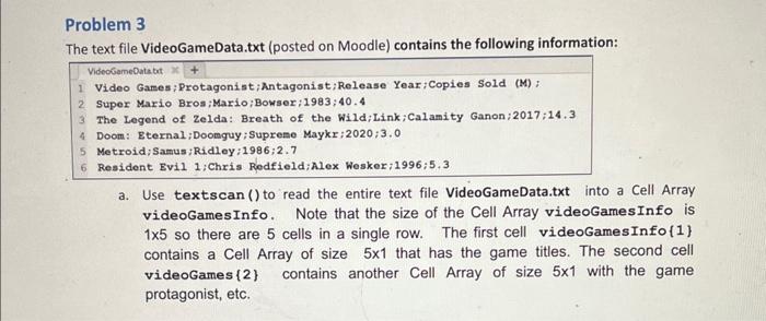 Solved Matlab Matlab Matlab A Use Textscan To Read Th