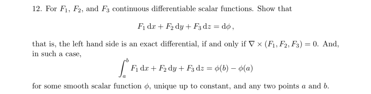 Solved For F1f2 ﻿and F3 ﻿continuous Differentiable Scalar 6660