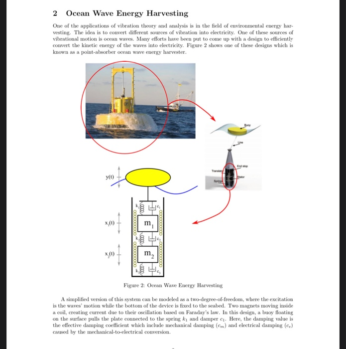2 Ocean Wave Energy Harvesting One of the | Chegg.com