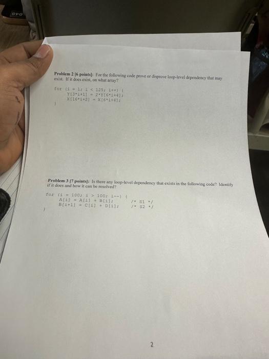 Problem 2 [ 6 points]: Foe the following code prove | Chegg.com