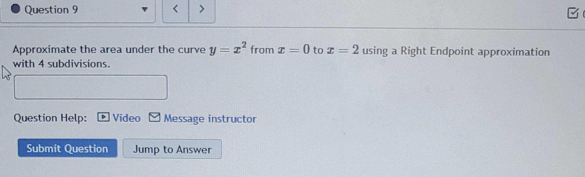 Solved Approximate the area under the curve y=x2 from x=0 to | Chegg.com