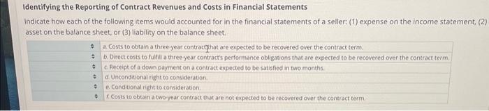 Solved Identifying the Reporting of Contract Revenues and | Chegg.com