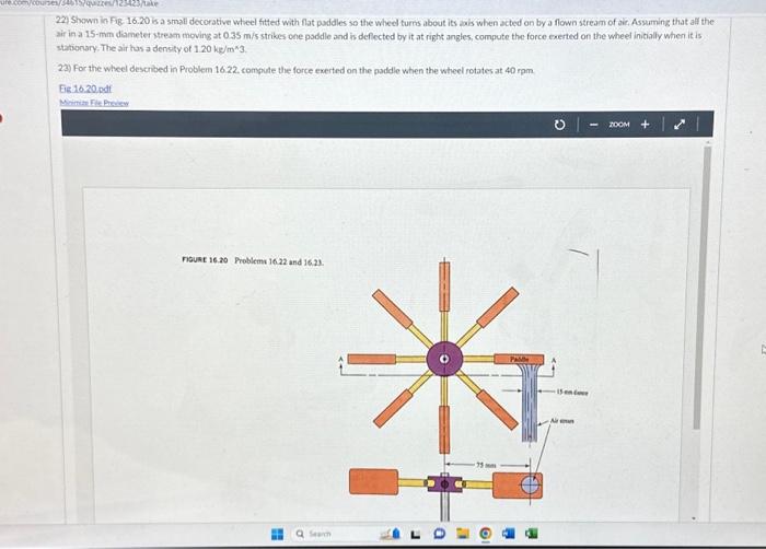 Solved 22) Shown in Fig 16.20 is a smati decorative wheel | Chegg.com