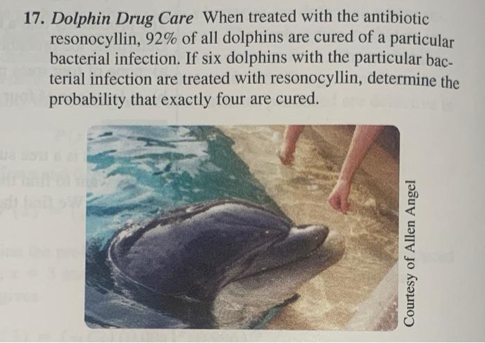 Solved 17. Dolphin Drug Care When treated with the | Chegg.com
