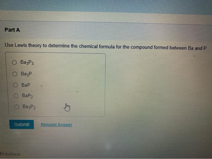 Solved Part A Use Lewis theory to determine the chemical | Chegg.com