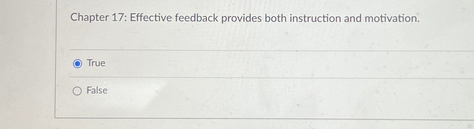 Solved Chapter 17: Effective feedback provides both | Chegg.com