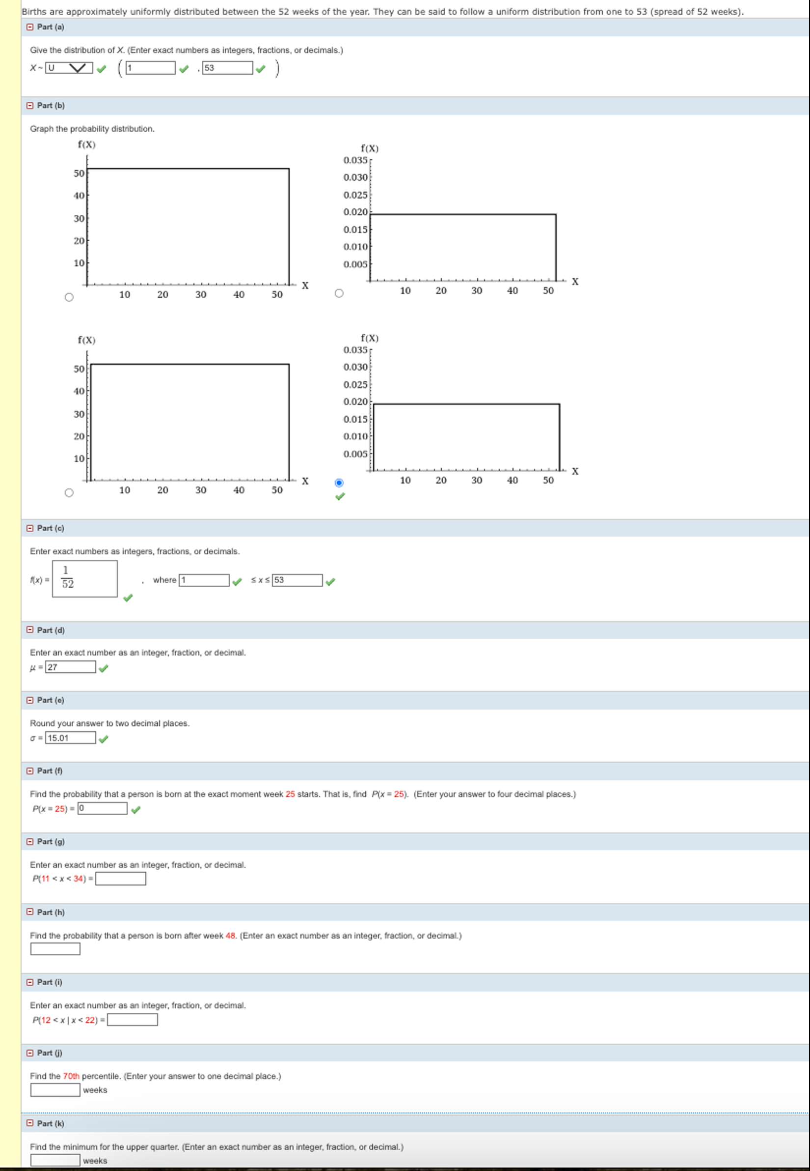 Solved Births are approximately uniformly distributed | Chegg.com