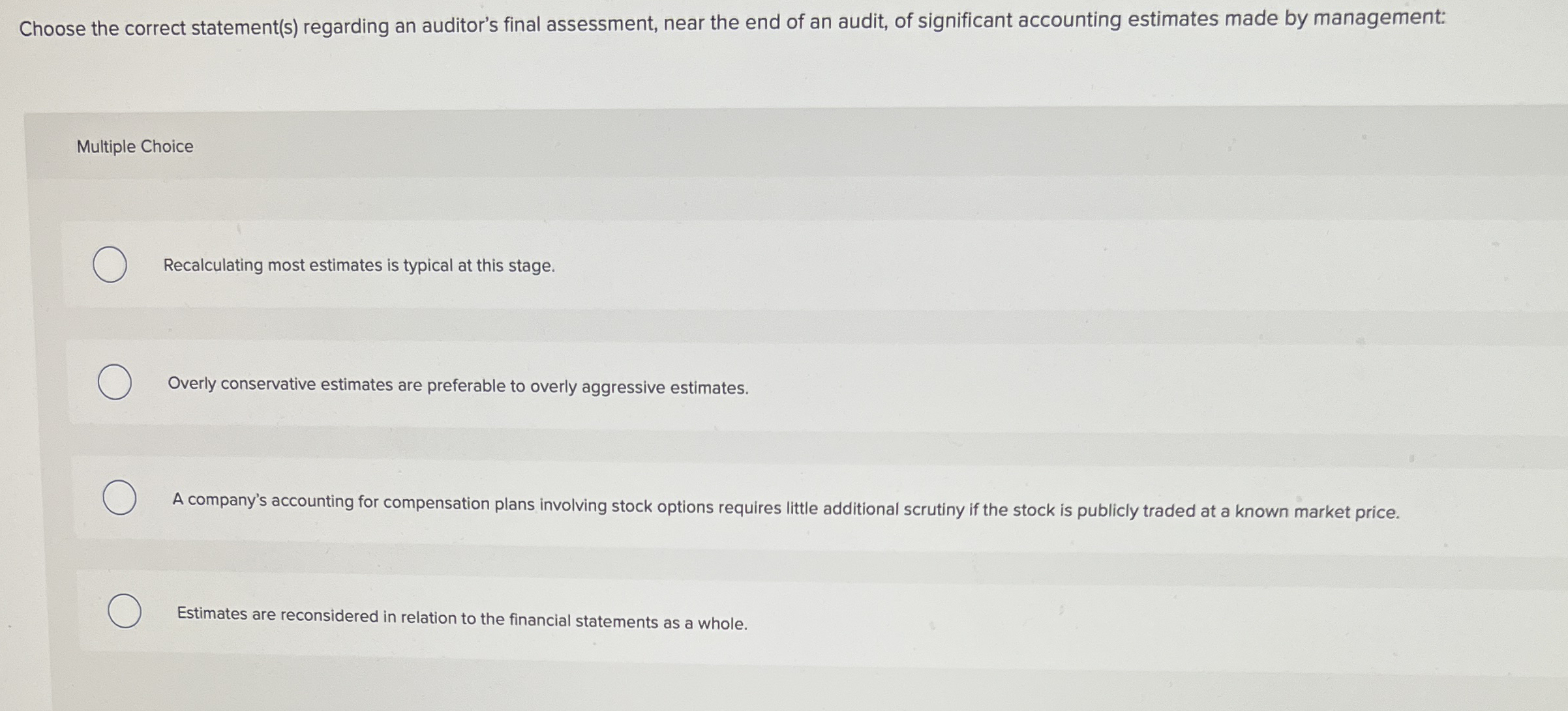 Choose the correct statement(s) ﻿regarding an | Chegg.com