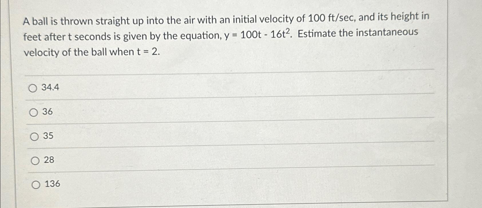 Solved A ball is thrown straight up into the air with an | Chegg.com