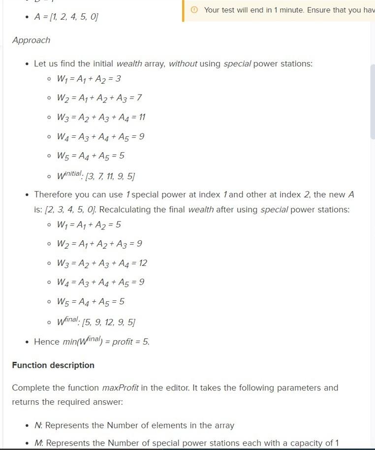 Question 3 Your test will end in 1 minute. Ensure | Chegg.com