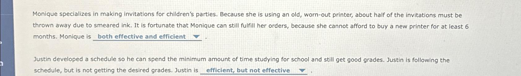 Solved Monique specializes in making invitations for | Chegg.com