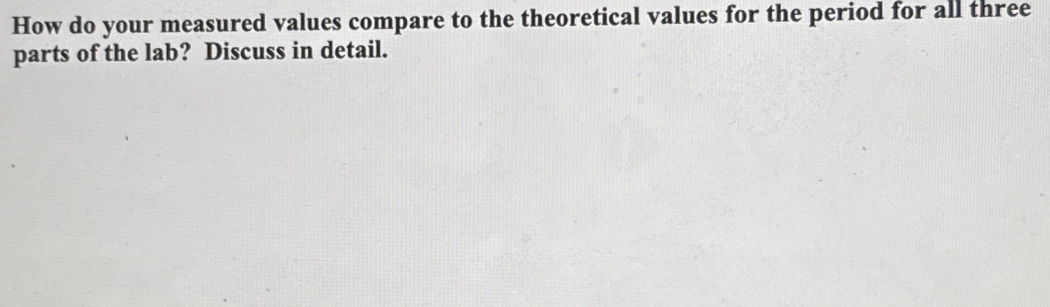 How do your measured values compare to the | Chegg.com
