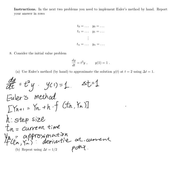 Solved Instructions. In the next two problems you need to | Chegg.com