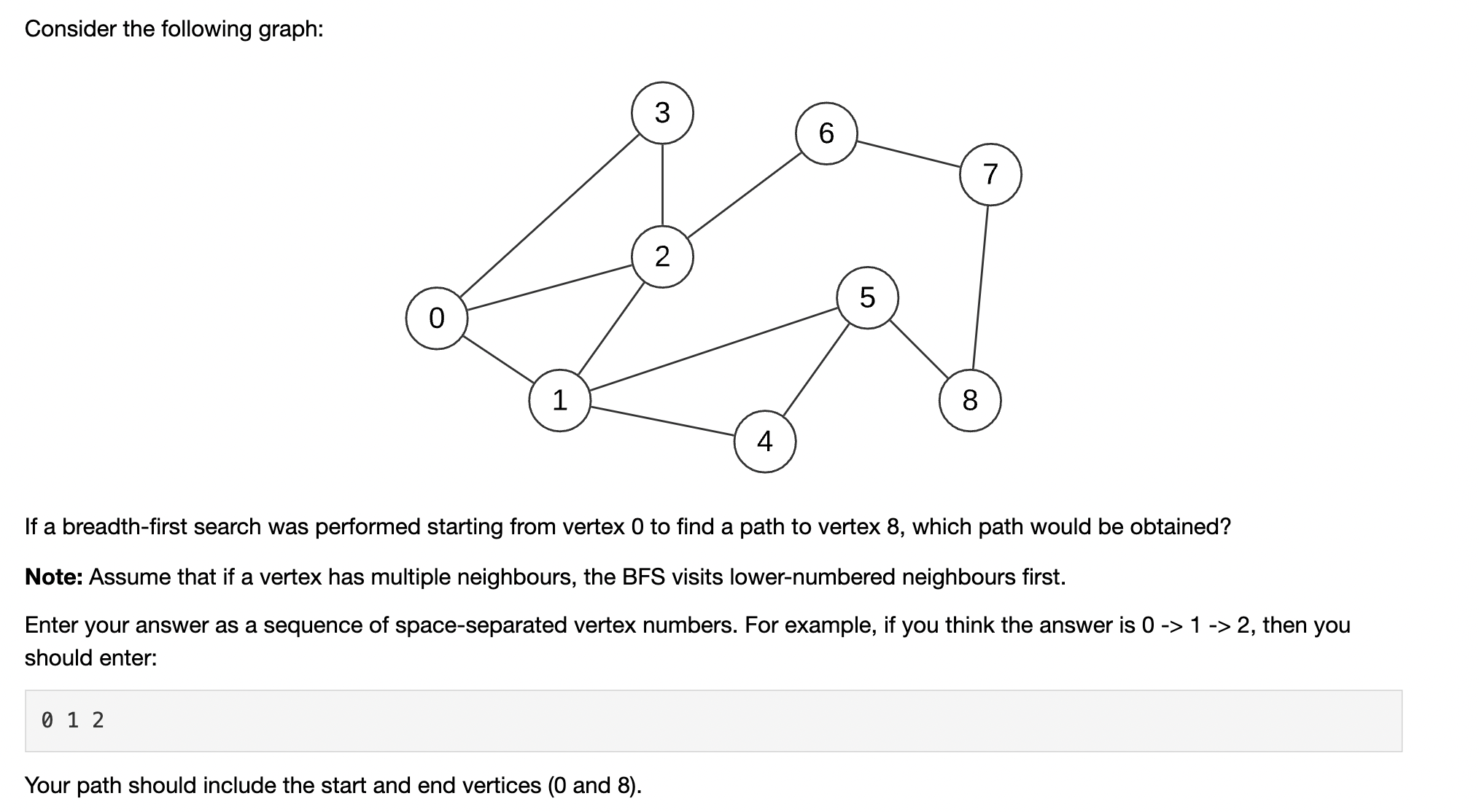 Consider the following graph:If a breadth-first | Chegg.com
