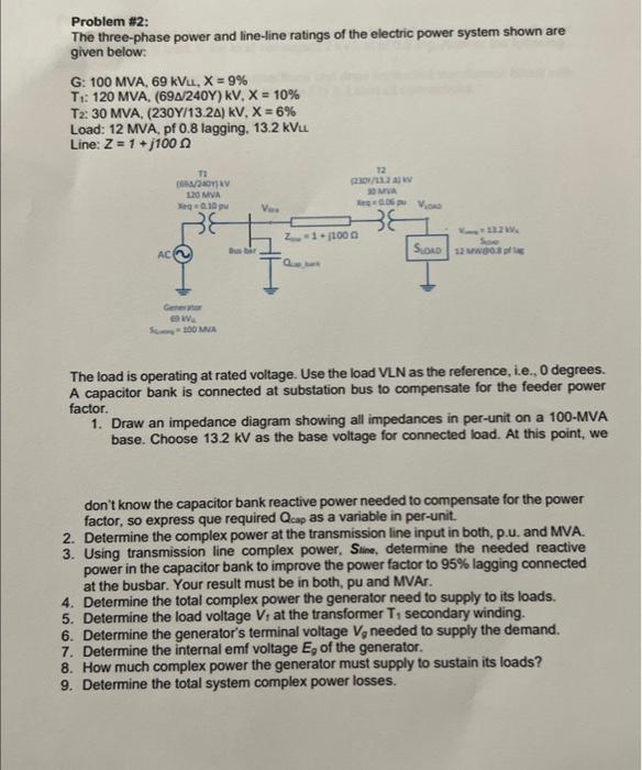 Solved Problem \#2: The three-phase power and line-line | Chegg.com