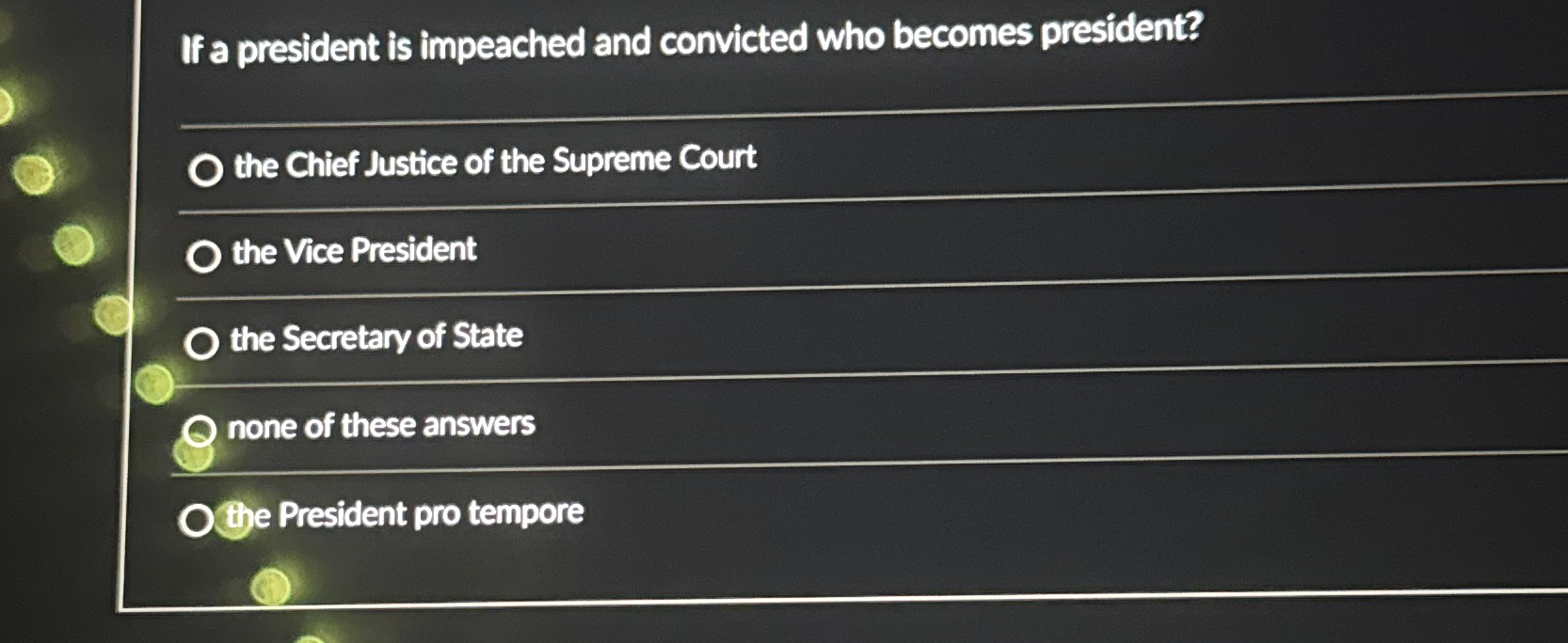 Solved If a president is impeached and convicted who becomes | Chegg.com