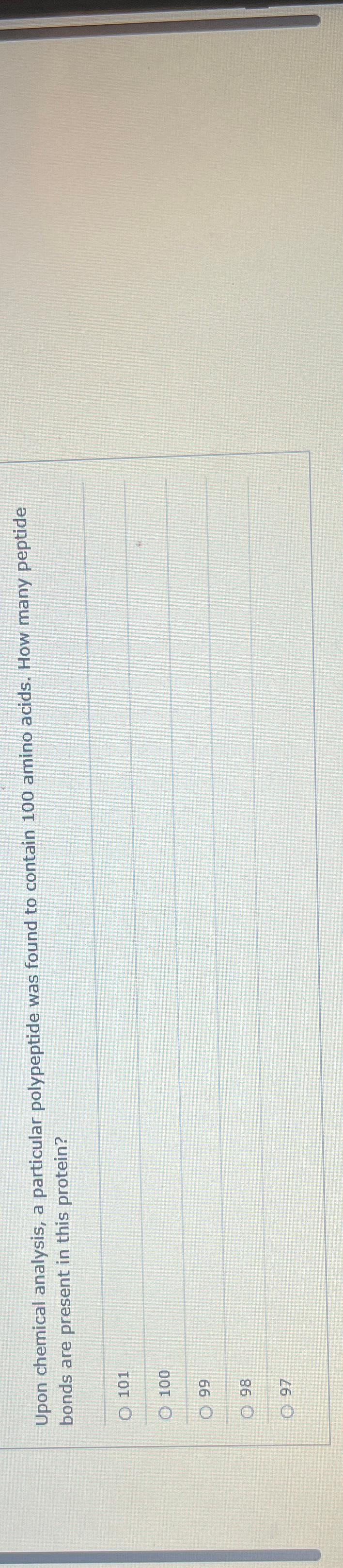 Solved Upon chemical analysis, a particular polypeptide was | Chegg.com