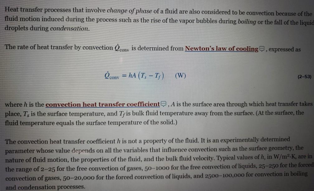 Solved Problem 5-Heat transfer by convection (20 points) | Chegg.com