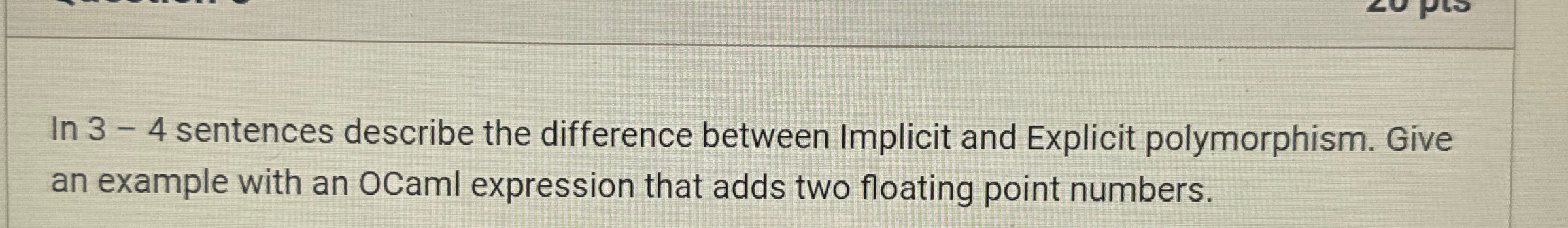 Solved In 3-4 ﻿sentences describe the difference between | Chegg.com