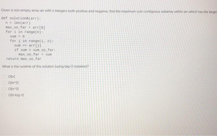 Solved Given a non-empty array art with integers both | Chegg.com
