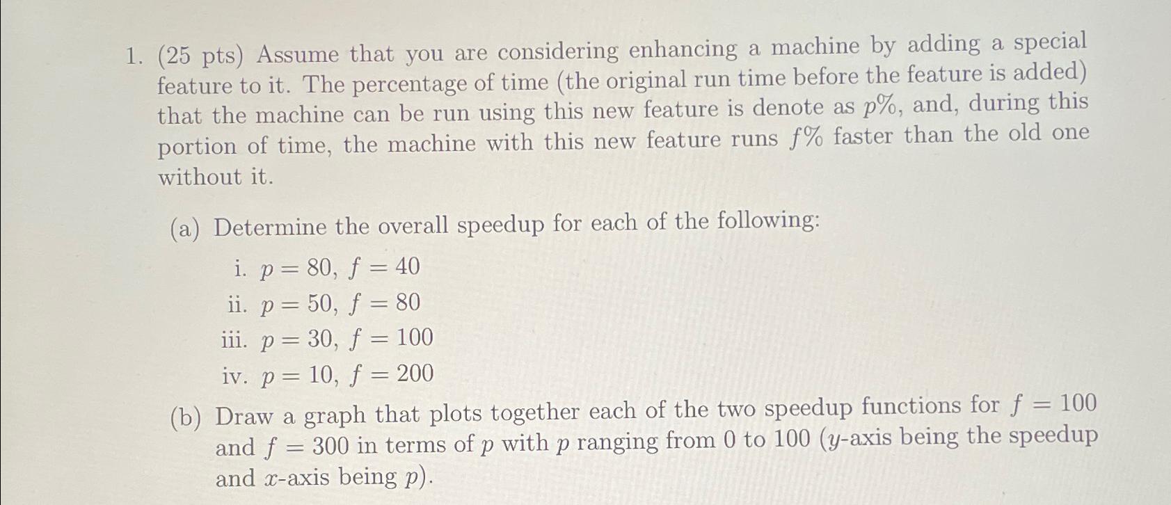 Solved (25 ﻿pts) ﻿Assume that you are considering enhancing | Chegg.com