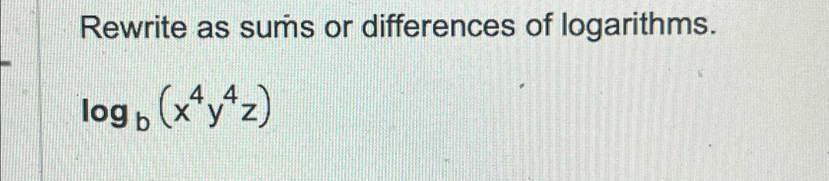 Solved Rewrite as sums or differences of | Chegg.com