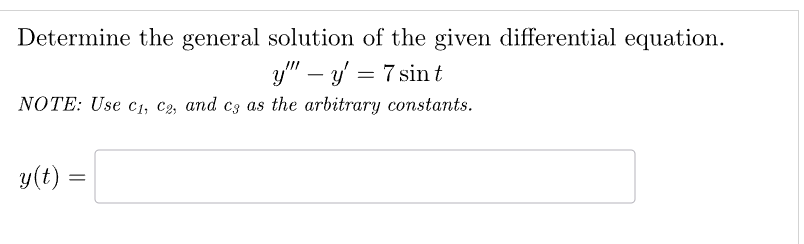 Solved Determine the general solution of the given | Chegg.com