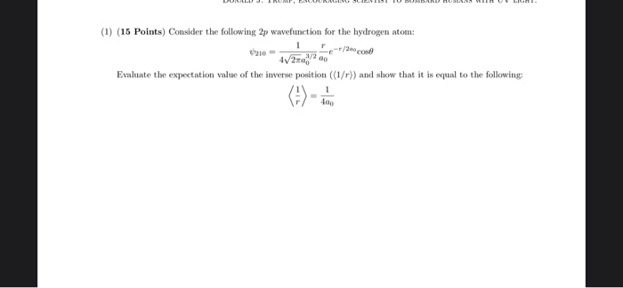Solved (1) (15 Points) Consider the following 2p | Chegg.com
