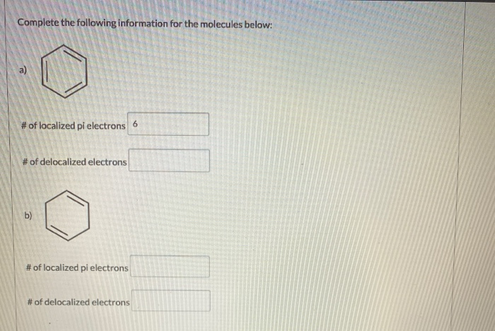 Solved Complete the following information for the molecules | Chegg.com
