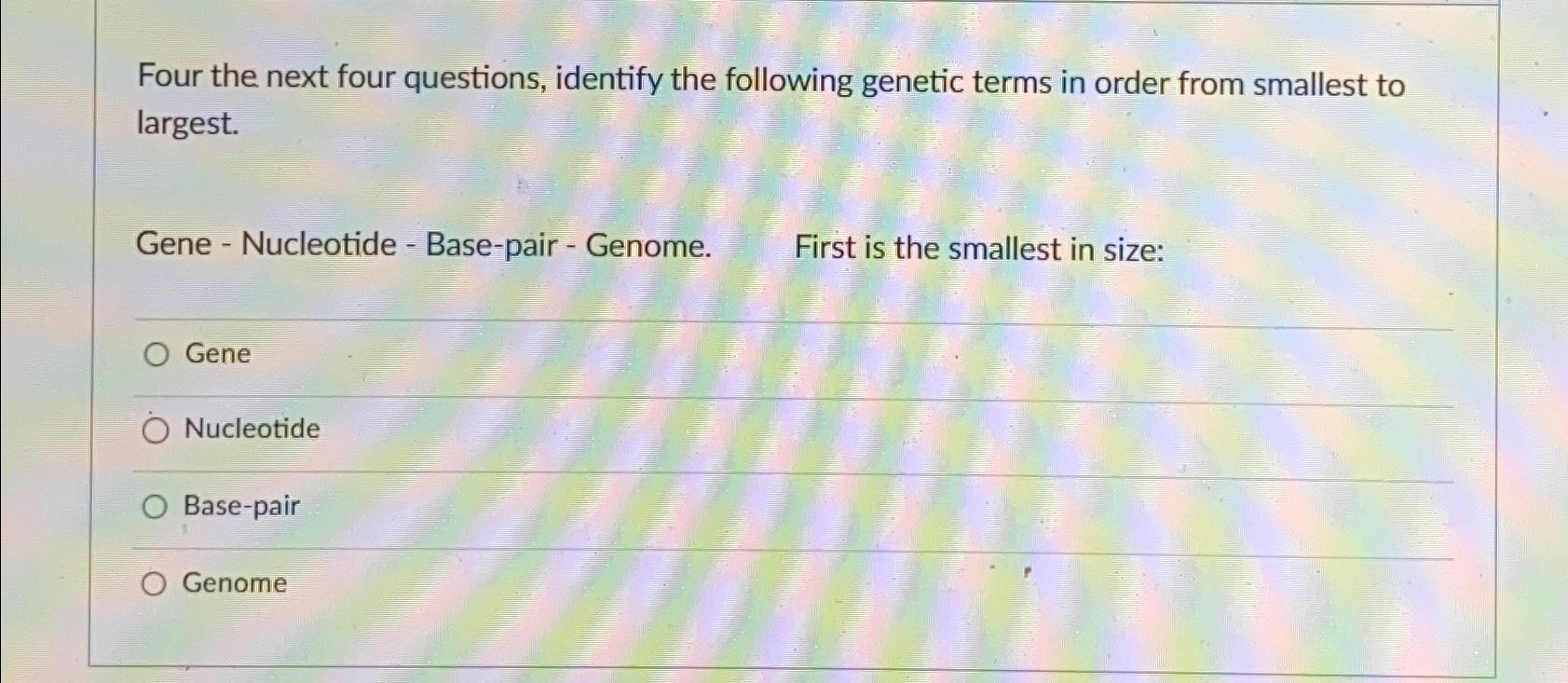 Solved Four the next four questions, identify the following | Chegg.com