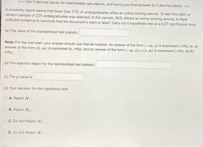 Solved >>> Use 5 decimal places for intermediate | Chegg.com