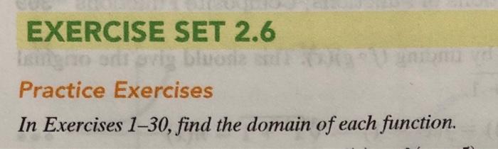 Solved Practice Exercises In Exercises 1-30, find the domain | Chegg.com