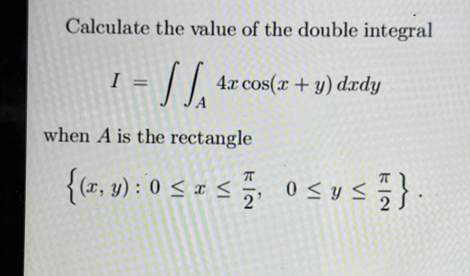 Solved Calculate the value of the double | Chegg.com