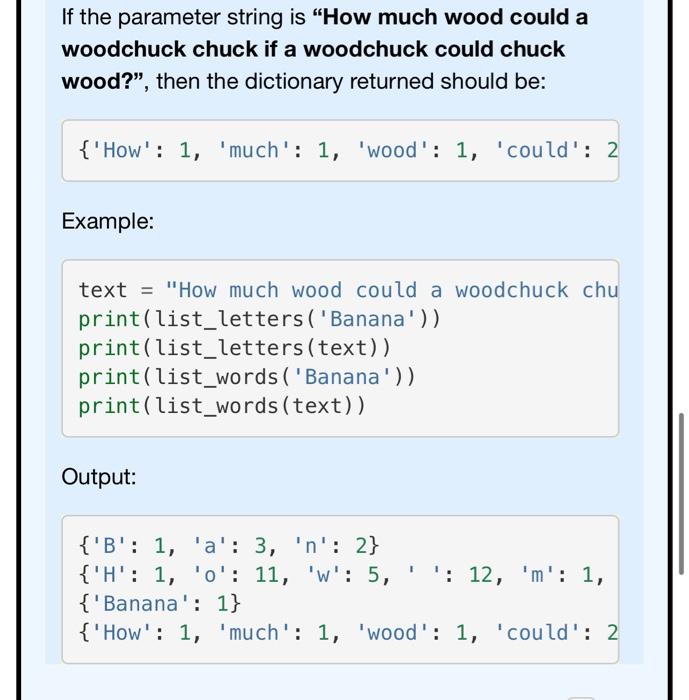 Solved Write a function called list_letters (text) that | Chegg.com