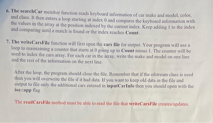 Solved Design a class called Car (this should be standalone | Chegg.com